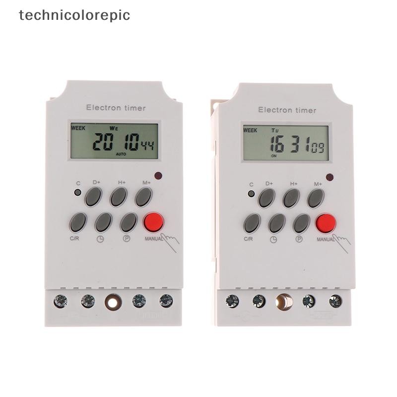 Technicolorepic Din Rail Digital Weekly Timer DC 12V 24V อินพุตโปรแกรม ...