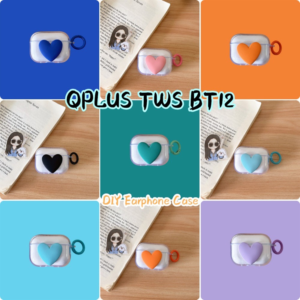 READY STOCK!นําไปใช้กับ QPLUS TWS BT12 เคส Case เคสหูฟัง DIY การ์ตูนคู่รัก ซิลิโคนนุ่ม เคส เคสหู ...
