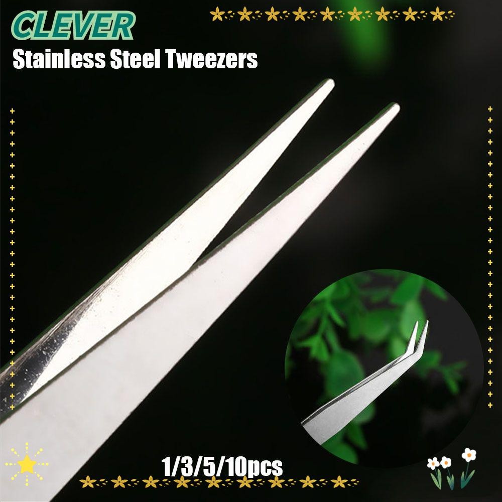 CLEVER 1/3/5/10 ชิ้นแหนบสแตนเลส Precision Assembly ชุดปลาพืช Silver ...