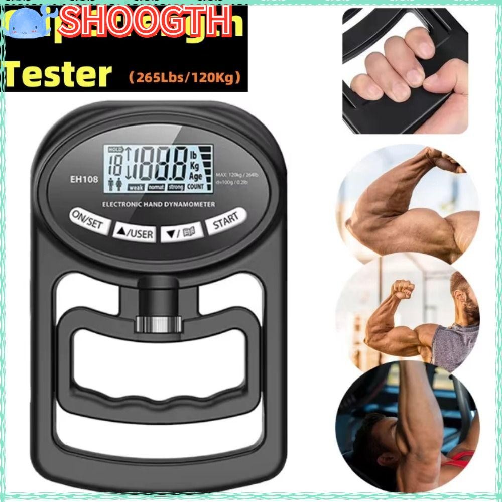 Grip Strength Tester หน้าจอ LCD Digital สำหรับการฝึกกำลังมือและ ...