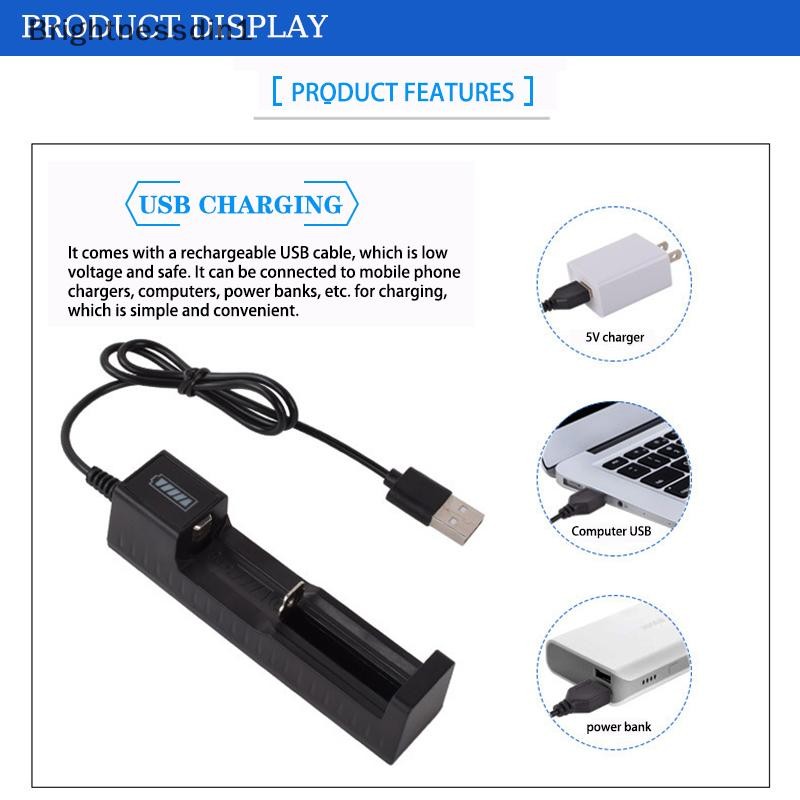 [Brightnessdin] Universal USB Smart Single Slot Charger 18650 Lithium ...