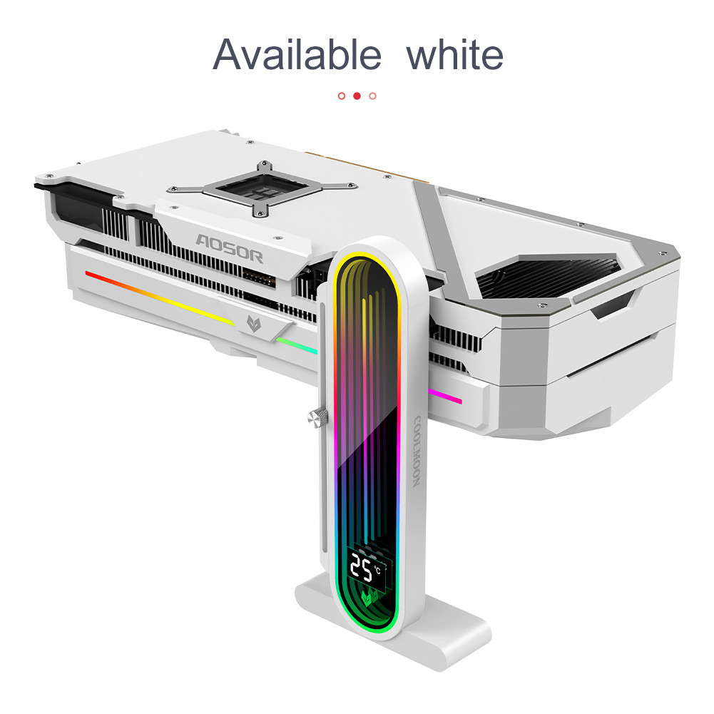 ขายึดการ์ดกราฟิกแนวตั้ง 5V 3Pin ARGB Infinite Mirror GPU Support Holder ...