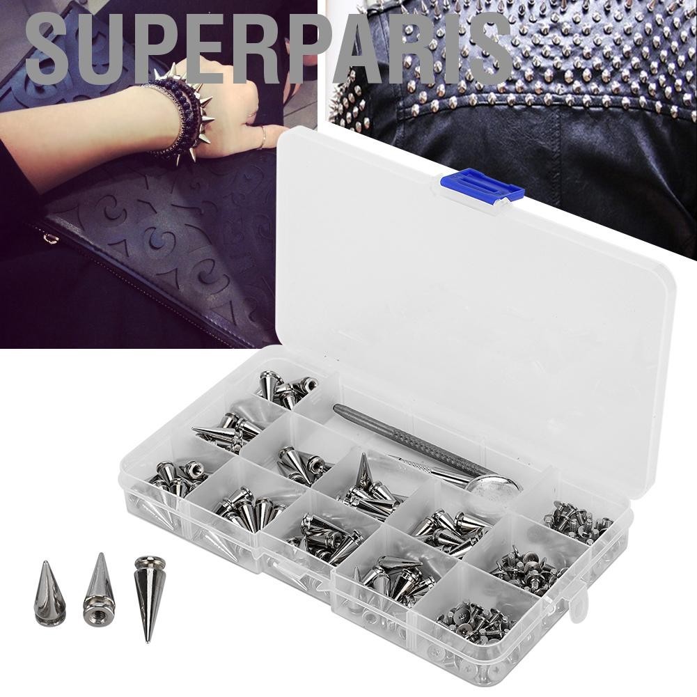 Superparis DIY Punk Rivets Studs แบบพกพาสำหรับรองเท้าสายจูงหมวก ...