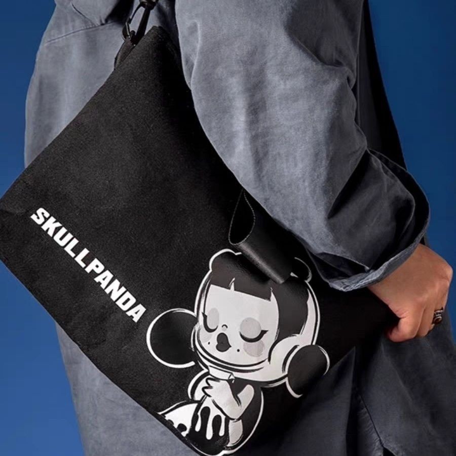 [ของแท้] Popmart SKULLPANDA Canvas Bag sp Shoulder Bag Cartoon ...