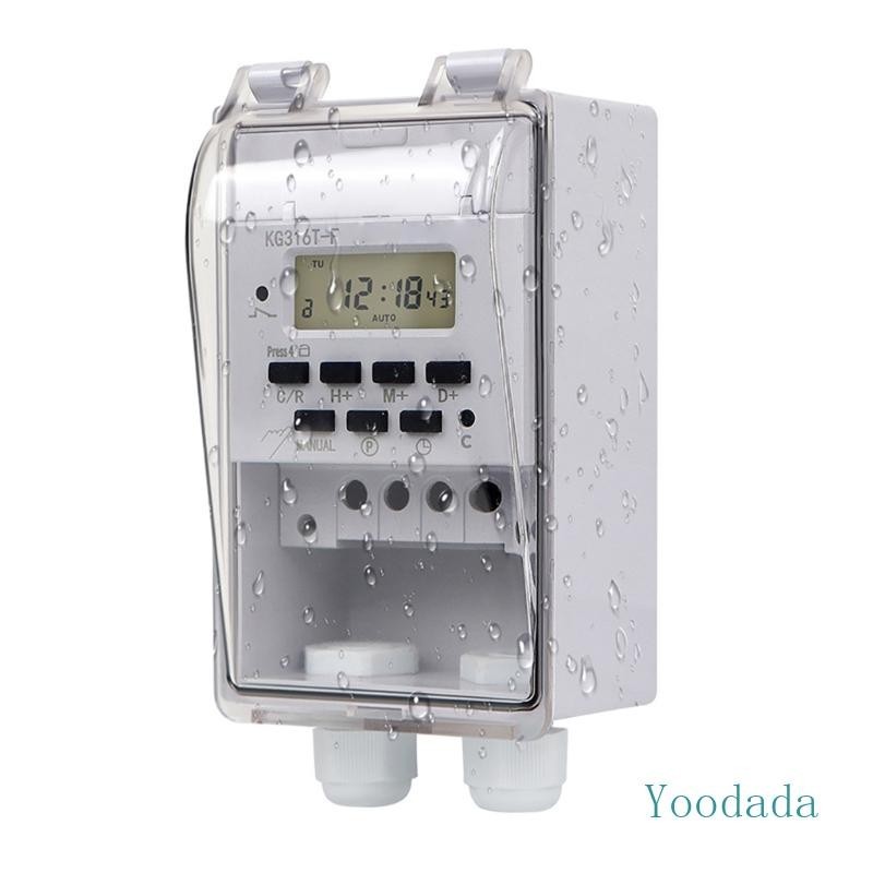 Yoo 220V 10Amp Timer Switches Digital Timer 24Hours 7 Day Programmable ...