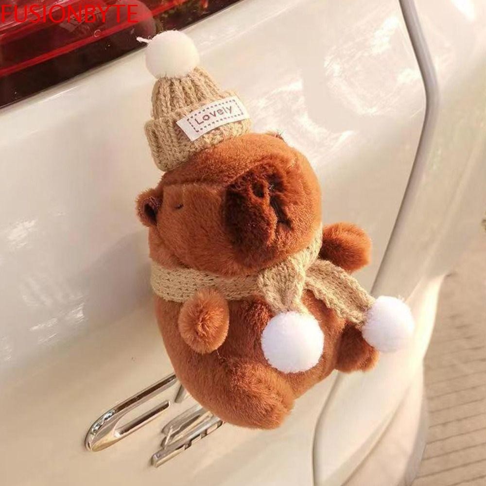 Fusionbyte Capybara ตุ๊กตารถ, PP Cotton Fluffy Capibara รถหางจี้, Kawaii Series เครื่องประดับคอ ...