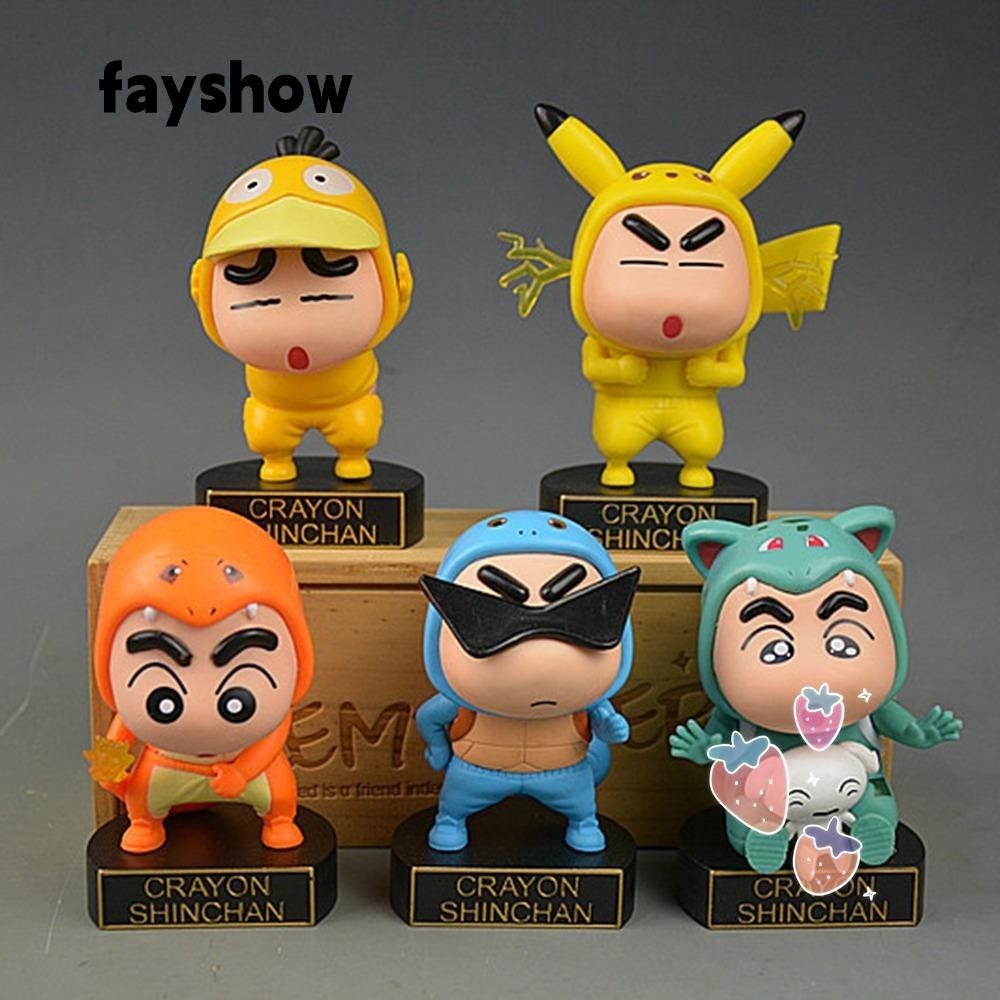 Fay 1 ชิ้น/5 ชิ้นตุ๊กตาการ์ตูน, การ์ตูน COS Series PVC Crayon Shin-chan ...