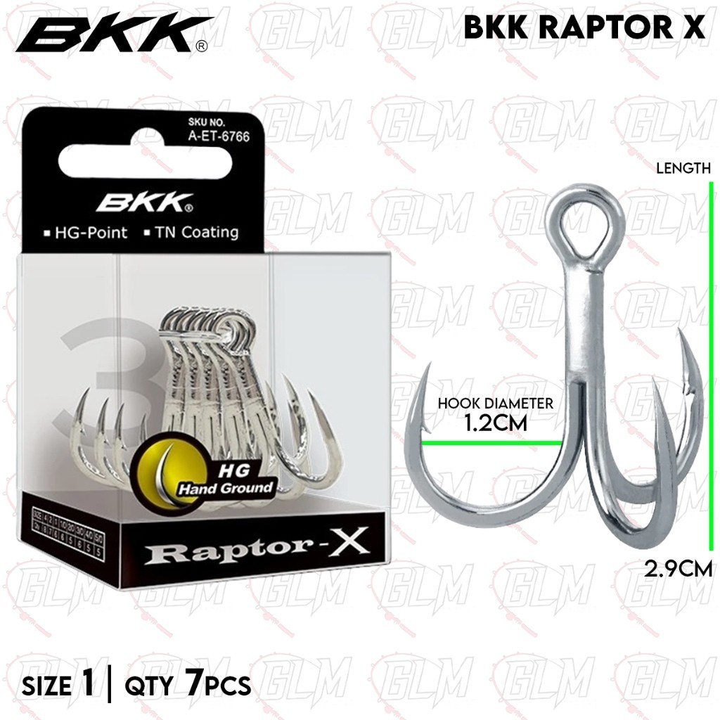 BKK RAPTOR-X TREBLE HOOK 3X FISHING HOOK | Shopee Thailand