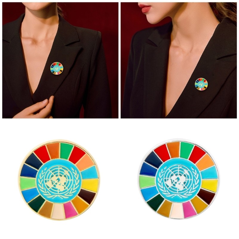 Oke เคลือบ Sustainable Development Goals Pin United Nations SDGs เข็ม ...