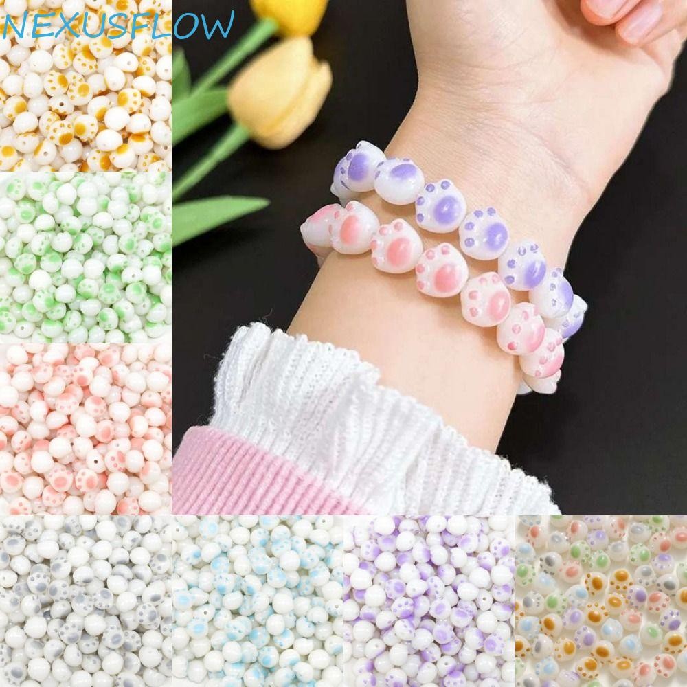 Nexusflow 20 ชิ้น/ถุง Cat Paws ลูกปัดอะคริลิค, Handmade Craft อะคริลิคหลวม Spacer ลูกปัด ...