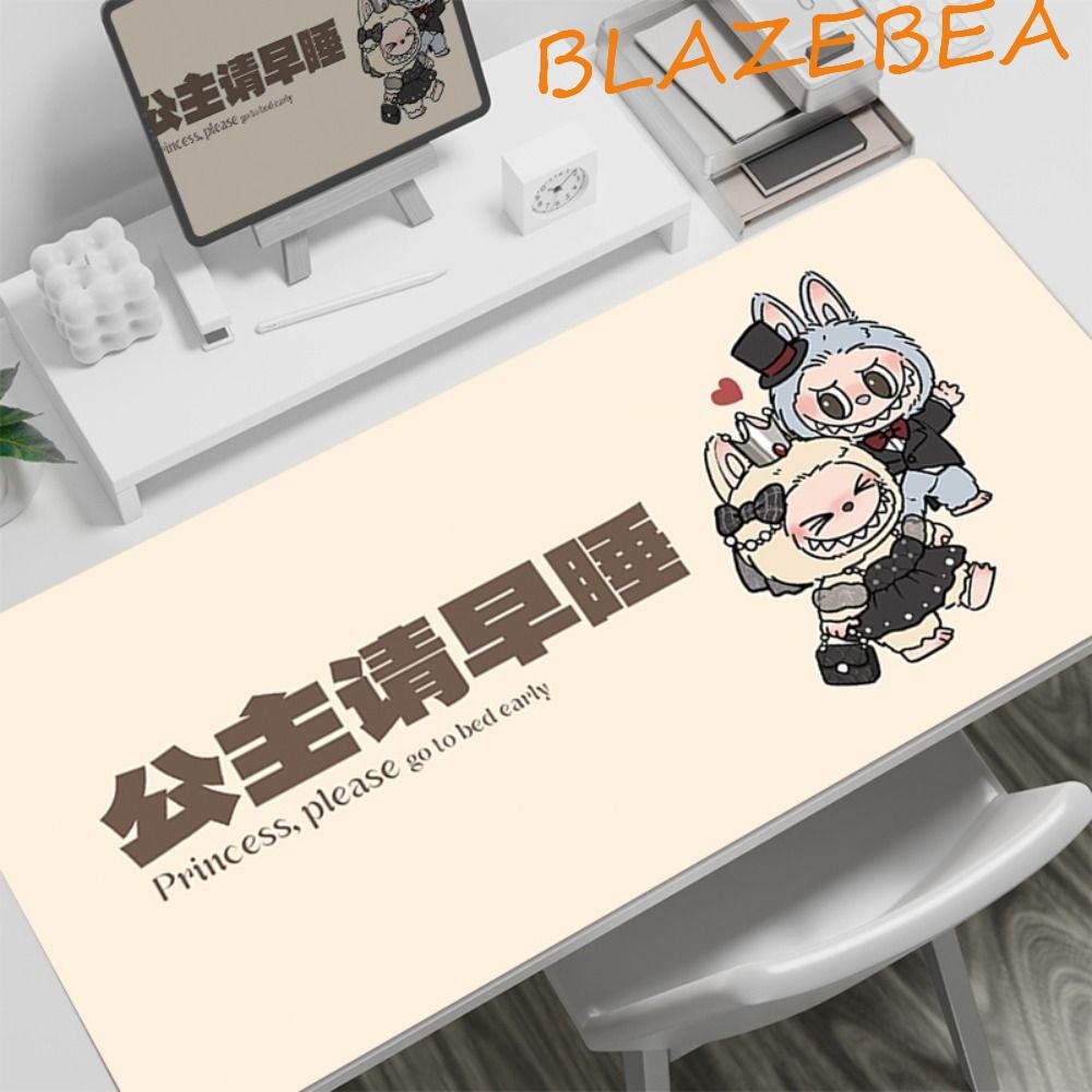 Blazebea Labubu Time แผ่นรองเมาส์, แผ่นรองคีย์บอร์ด Labubu หนากันลื่น, แผ่นรองโต๊ะการ์ตูนหลาย ...
