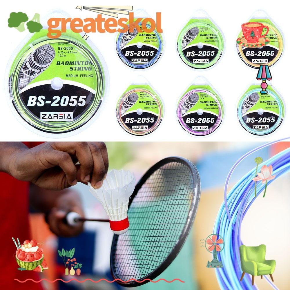 Greateskol ไม้แบดมินตัน สายทูโทน หลากสี Dia.0.7mm Badminton Racquet ...