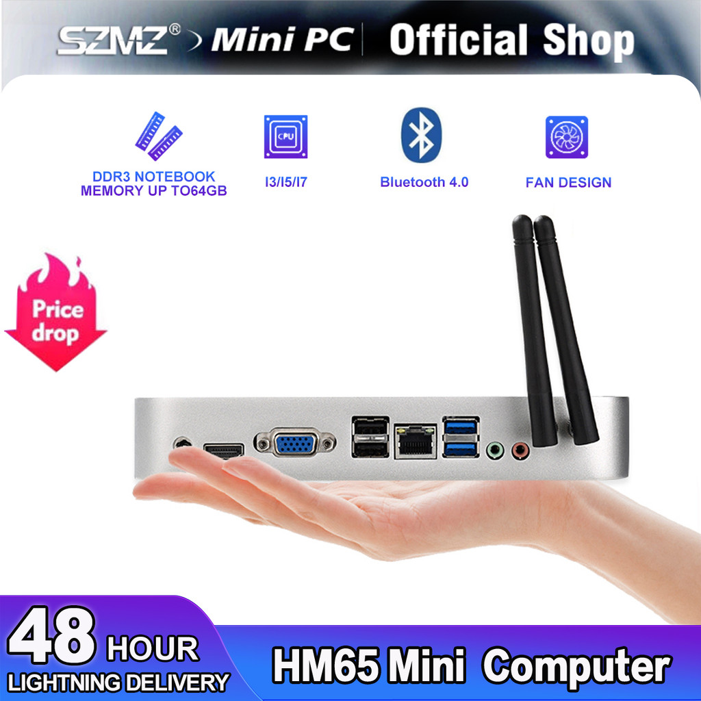 SZMZ Original Mini PC Computer Core i3 i5 i7 4G/8G 128GB 256GB SSD Supports Windows10 4K HD VGA ...