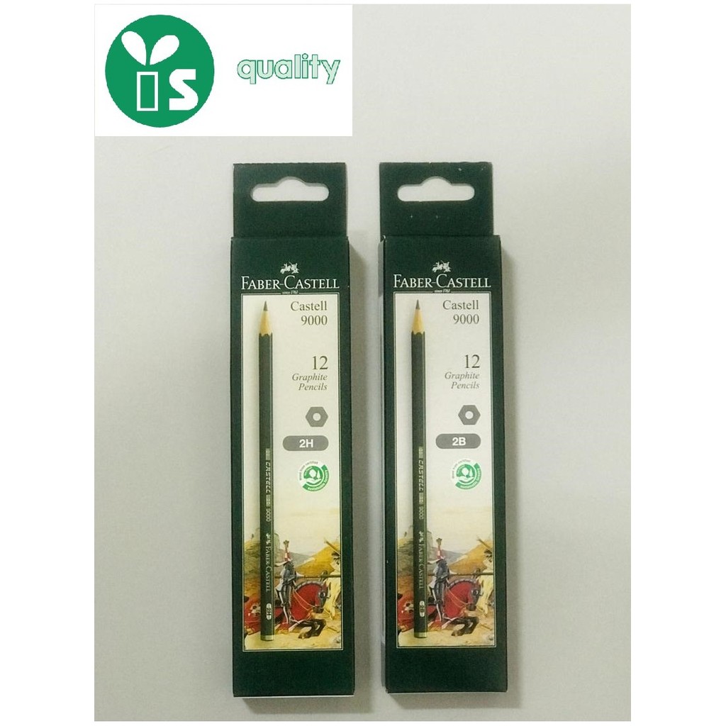 Faber CASTELL GRAPHITE PENCILS 9000 2B / 2H | Shopee Thailand