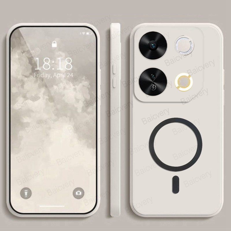 Itel P65 4G Casing Phone Case Cover with Magnetic Wireless Charger ...