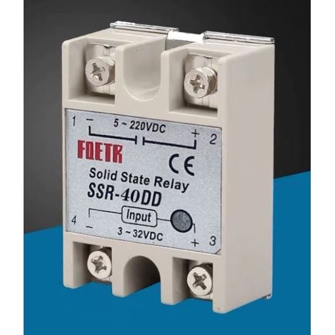 Solid state relay โซลิดสเตรีเลย์โมดูล SSR 10DD - SSR 100DD,SSR 40DD 40A DC control DC relais 3 ...
