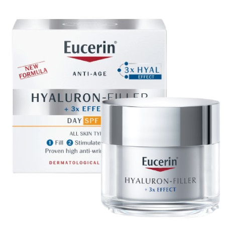 Eucerin Hyaluron-Filler + 3X Effect Day Cream SPF30 50ml สำหรับทุกสภาพผิว | Shopee Thailand