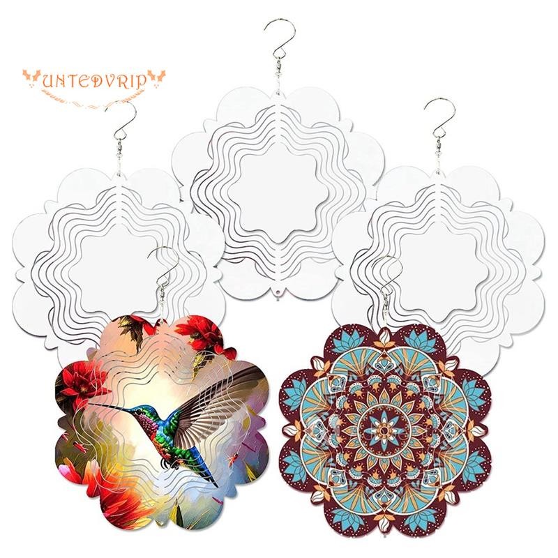 5 ชิ้น 10 นิ้วระเหิด Wind Spinner เปล่าอลูมิเนียม Wind Spinners ระเหิด ...