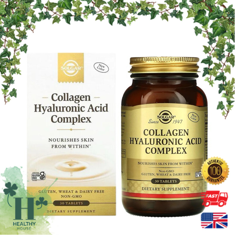 พร้อมส่ง Solgar Collagen Hyaluronic Acid Complex 30 Tablets ไฮยาลูรอน ลดริ้วรอยคืนความชุ่มชื้น ...