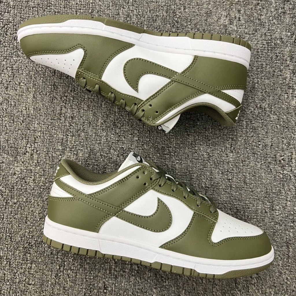 สต็อกพร้อม | Dunk Low "Medium Olive" Fullbox ขนาด 36-46 รองเท้าสเก็ต ...