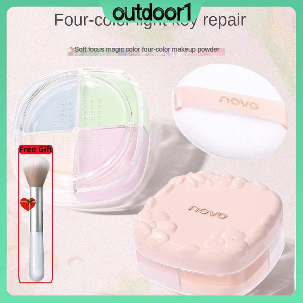จัดส่งรวดเร็ว [ของขวัญ] novo 4-color Setting Powder Matte Oil Control ...