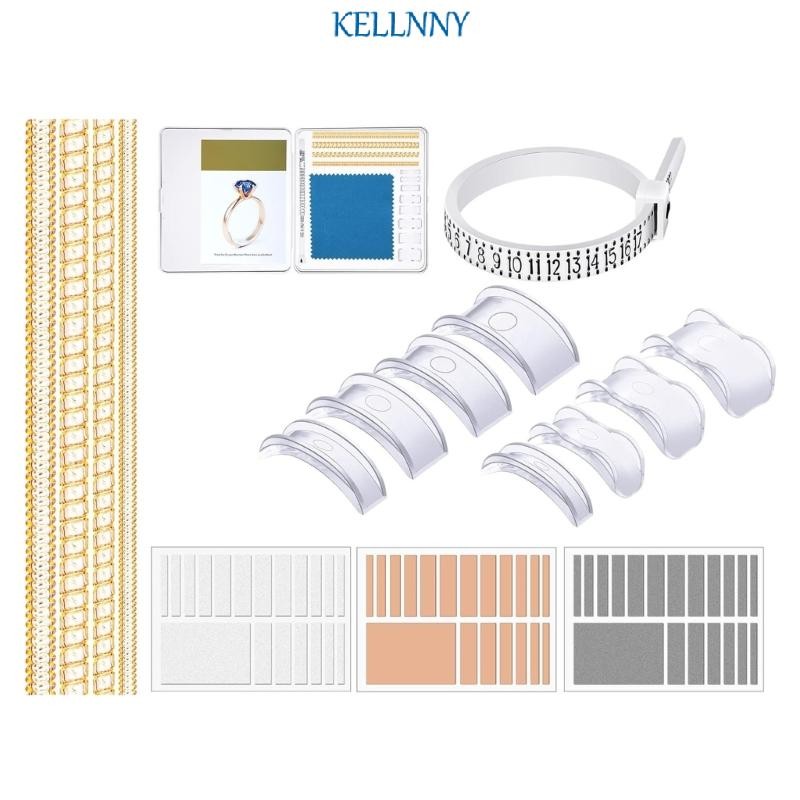 Kelln 71 ชิ้นปรับแหวน Resizer พร้อมขัดผ้าเครื่องมือวัดที่มองไม่เห็น ...