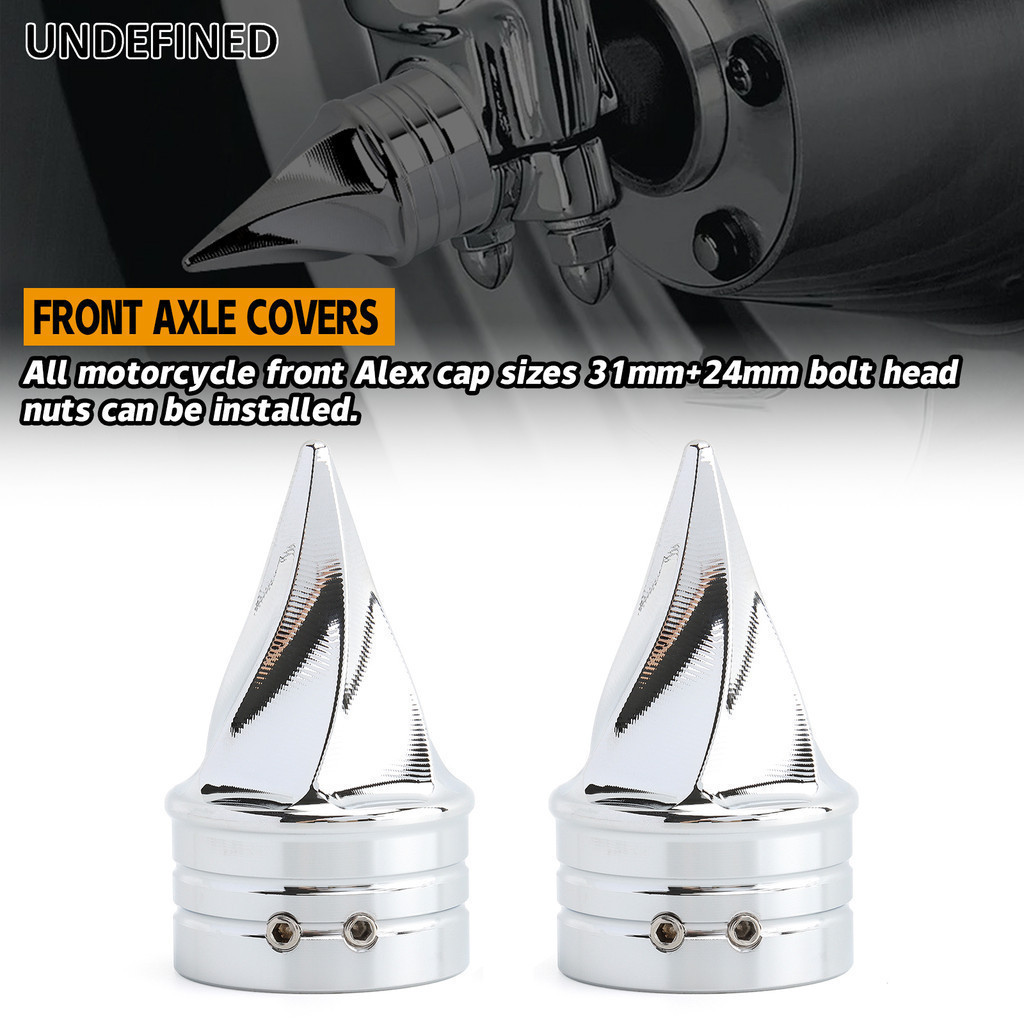 YJ Motorcycle Front Axle Cap Nut Covers For Harley Dyna Street Bob Low ...