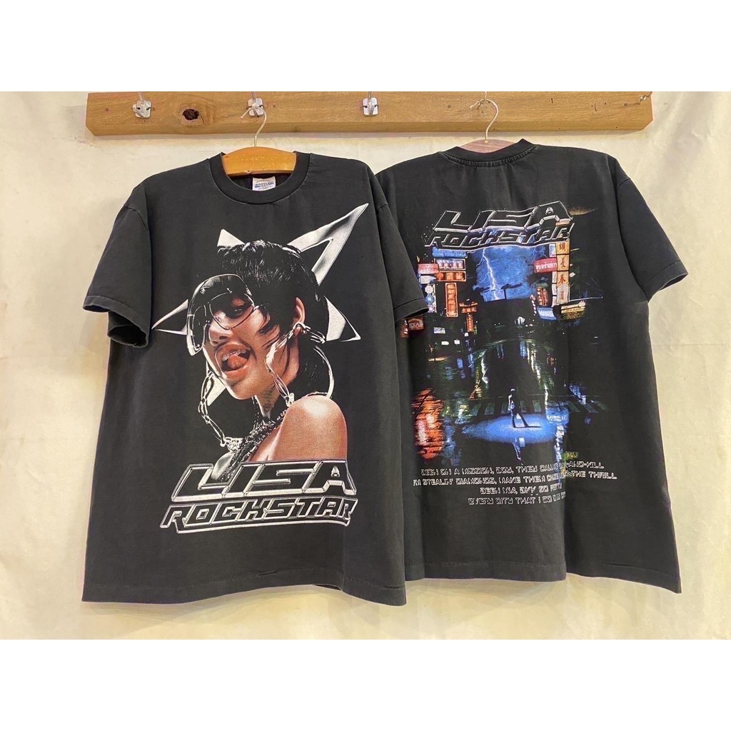 เสื้อลายลิซ่าRockstarเยาวราช(ป้ายBootleg) | Shopee Thailand