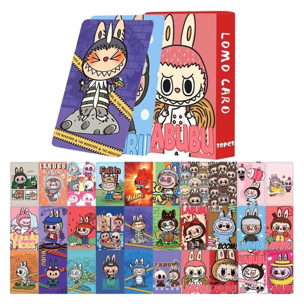 30 ชิ้น LABUBU การ์ด Lomo การ์ดการ์ตูนการ์ดอวยพรโปสการ์ดรวบรวมการ์ดขนาด ...