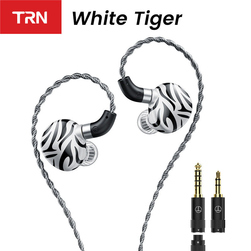 Trn White Tiger 2DD + 1Planar หูฟังชนิดใส่ในหูปลั๊ก 3.5 มม./4.4 มม. 2Pin สายหูฟัง | Shopee Thailand