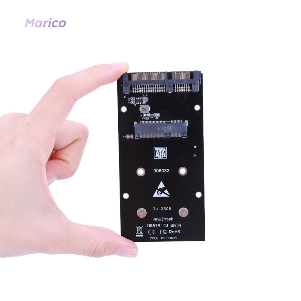 Msata SSD ถึง 2.5 นิ้ว SATA3.0 22pin การ์ดอะแดปเตอร์พร้อมเคส MSATA ถึง ...