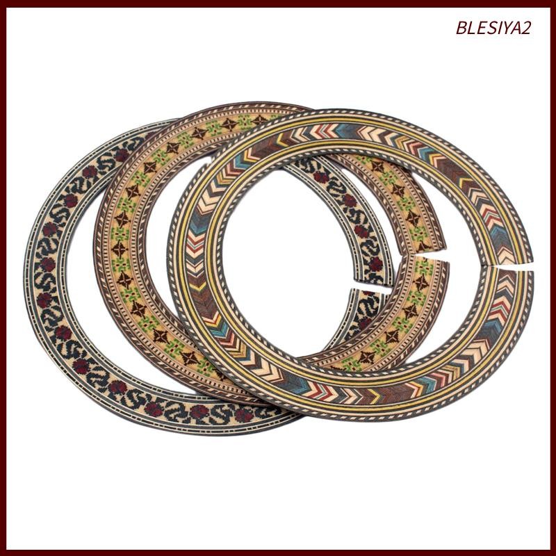 [Blesiya2 ] 3 ชิ ้ นไม ้ อะคูสติกกีตาร ์ คลาสสิก Soundhole Rosette Inlay กีตาร ์ ตกแต ่ ง ...
