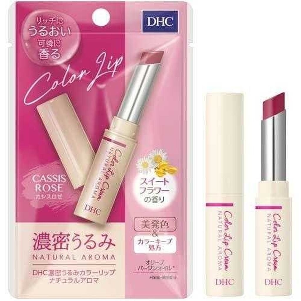 ลิปบำรุงริมฝีปาก DHC Color Lip Cream Natural Aroma 1.5g สี Cassis Rose ...