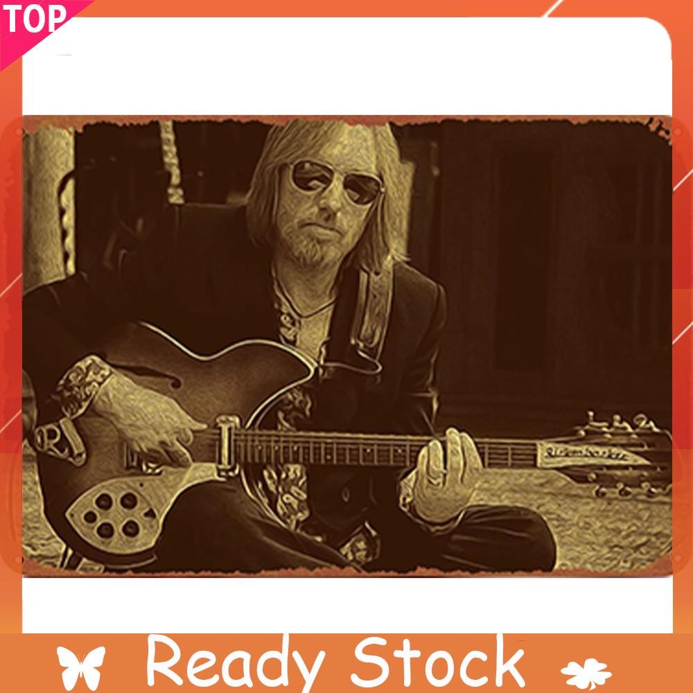 Vintage Metal Tom Petty Tin Sign ภาพวาดเหล็กสี่เหลี่ยม Wall Bar ...