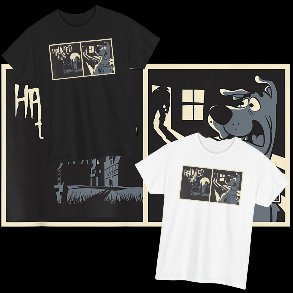 S-5XL เสื้อยืด สกูบี้-ดู Haunted Tails Storyboard (Cotton 100% ...