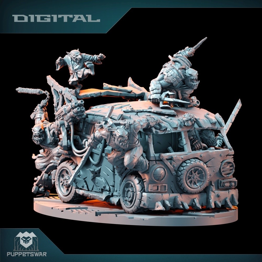 GK White Model Orc Version Ninja Turtle Warhammer 20k Third Party 3d ...