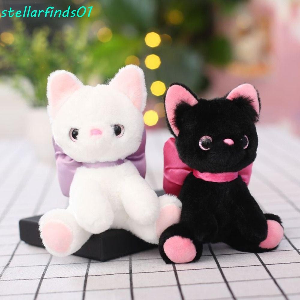 STELLARFENDS Kitty พวงกุญแจตุ๊กตา,นุ่ม PP ผ้าฝ้ายโบว์แมวตุ๊กตาพวงกุญแจ, Kawaii Plushies ตุ๊กตา ...