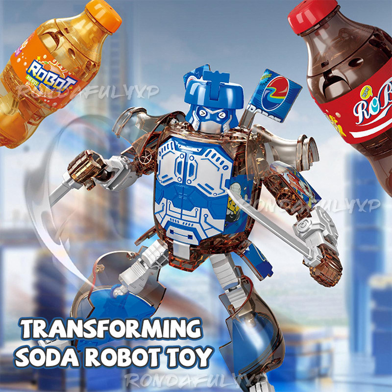 Transforming Soda Bottle Toy Robot Children's Interactive Toys ...