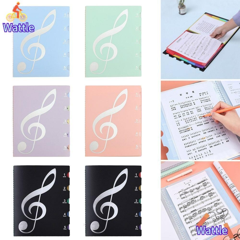 โฟลเดอร์คะแนนเพลง WATTLE, อุปกรณ์จัดเก็บ Coil Stave 20Pages, โฟลเดอร์ ...