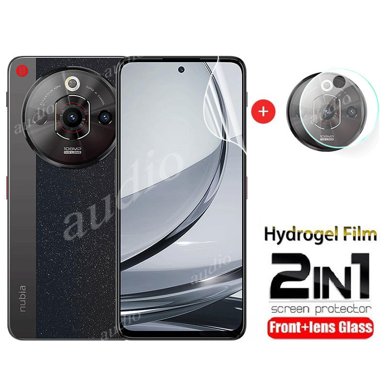 2in1 เลนส์ด้านหน้า Hydrogel ฟิล์มสําหรับ zte nubia focus pro FocusPro ...