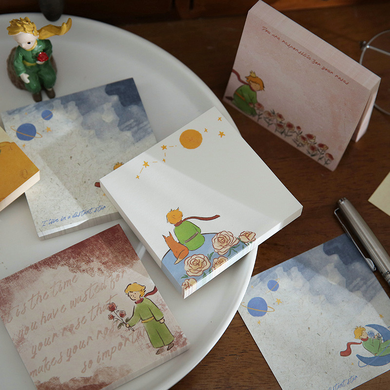 [100 แผ่น] B612 Asteroid Notepad Rose Little Prince Fairy Tale Notebook ...