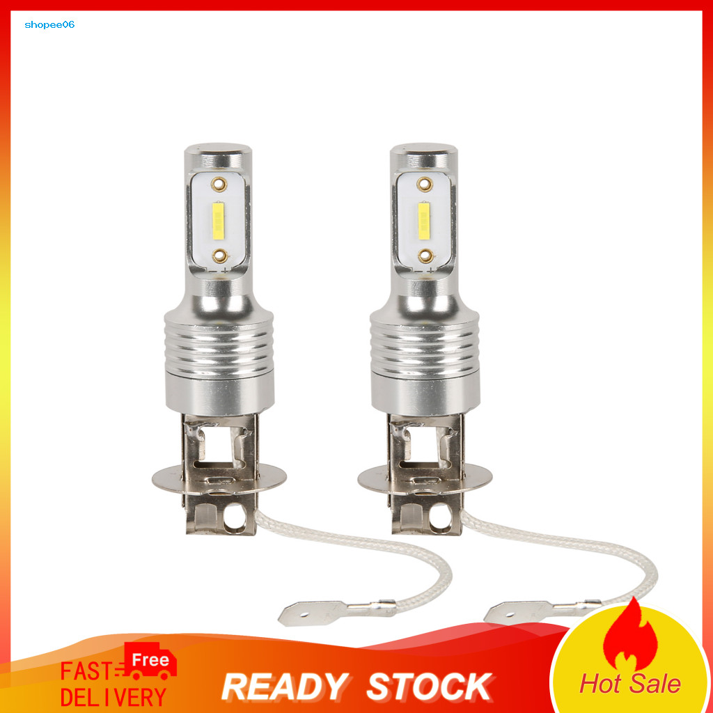 Setn 2 ชิ้น H3 LED ไฟหน้าแสงสีขาวความสว่างสูง 30 วัตต์ IP67 โคมไฟเสถียรหลอดไฟสําหรับรถยนต์ ...