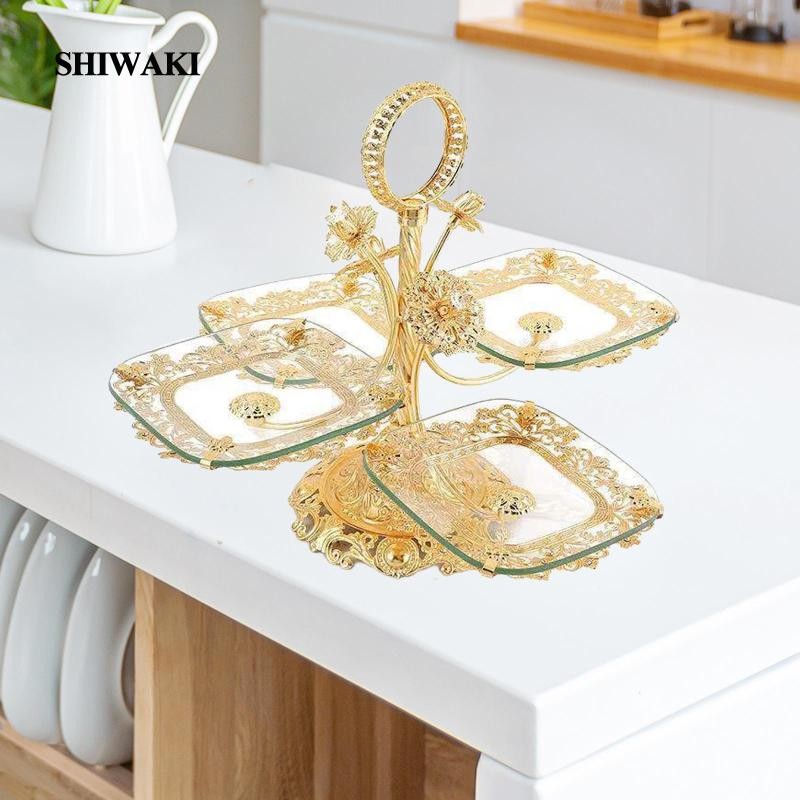 [Shiwaki] ถาดเสิร์ฟแก้ว Display Platter แผ่นแสดงอาหารแห้งถาดผลไม้ ...