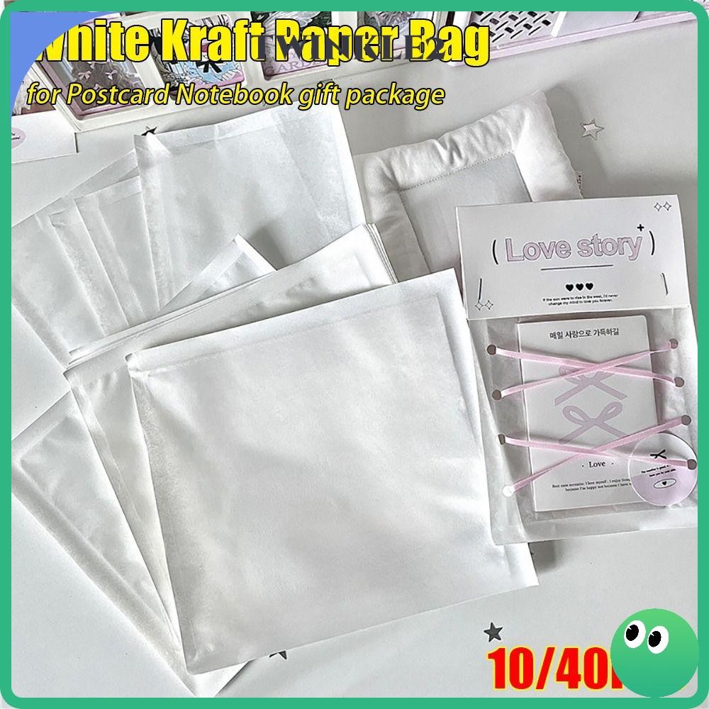 Twinkle 10/40 ชิ้นถุงเก็บปิดผนึก, DIY ถุงบรรจุ Ins สไตล์ถุงกระดาษคราฟท์ ...