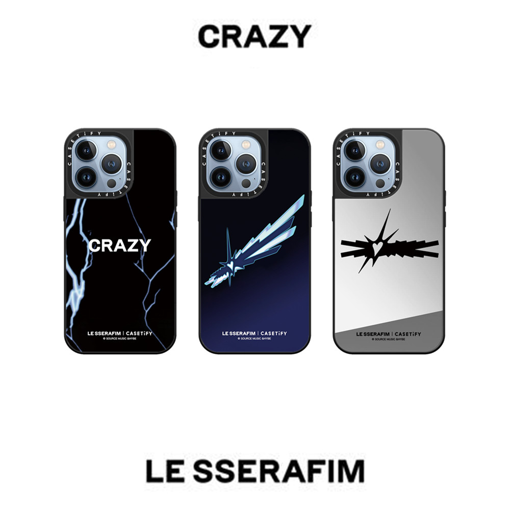 Casetify LE SSERAFIM CRAZY LESSERAFIM รูปแบบกระจก Hard impact สําหรับ ...