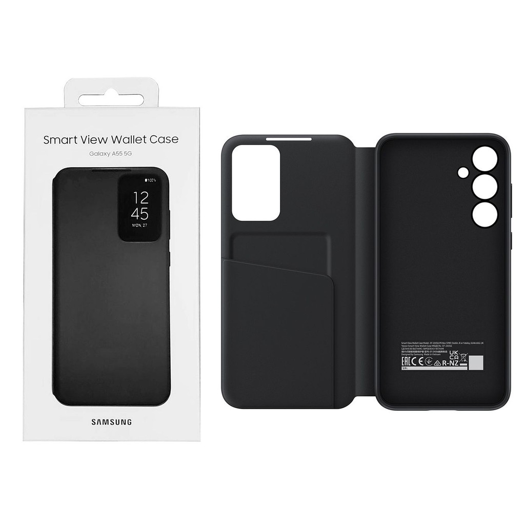 Samsung Galaxy A55 5G Smart View Wallet Case (Black), EF-ZA556CBEGWW | Shopee Thailand