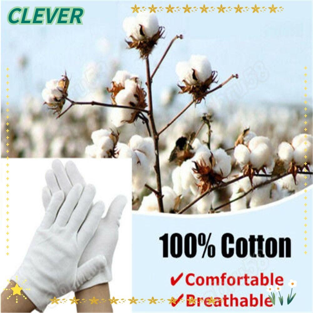 Clever 12 คู่ผ้าฝ้าย 100% ป้องกันฝุ่น Health Care Moisturising ถุงมือ ...