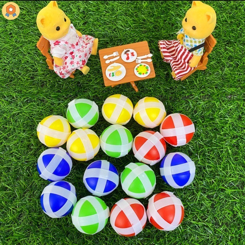 HMB20PCS เด็ก Sucker Sticky Ball ของเล่นกีฬากลางแจ้ง Catch Ball เกมชุด ...