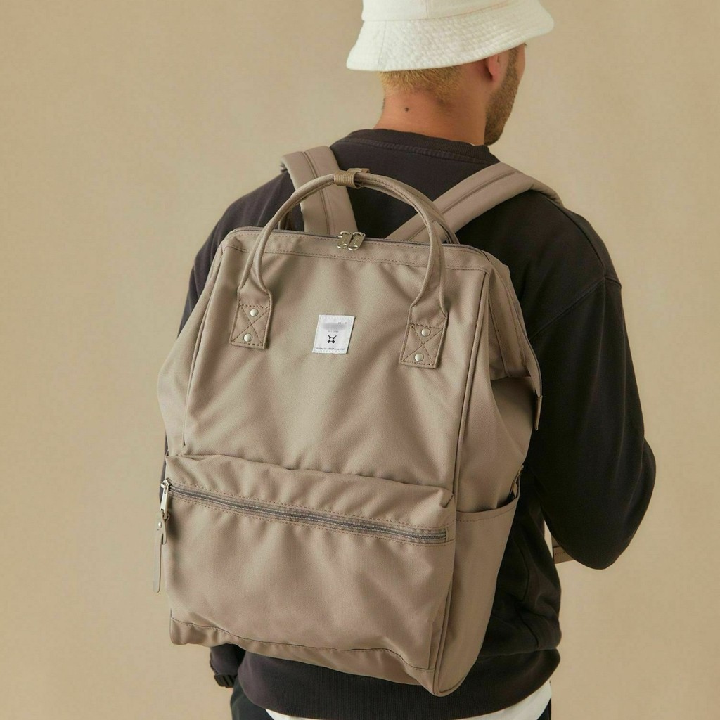 Anello กระเป๋าเป้สะพายหลังสีดำทองกระเป๋านักเรียนผู้ชายกระเป๋าเดินทาง ...