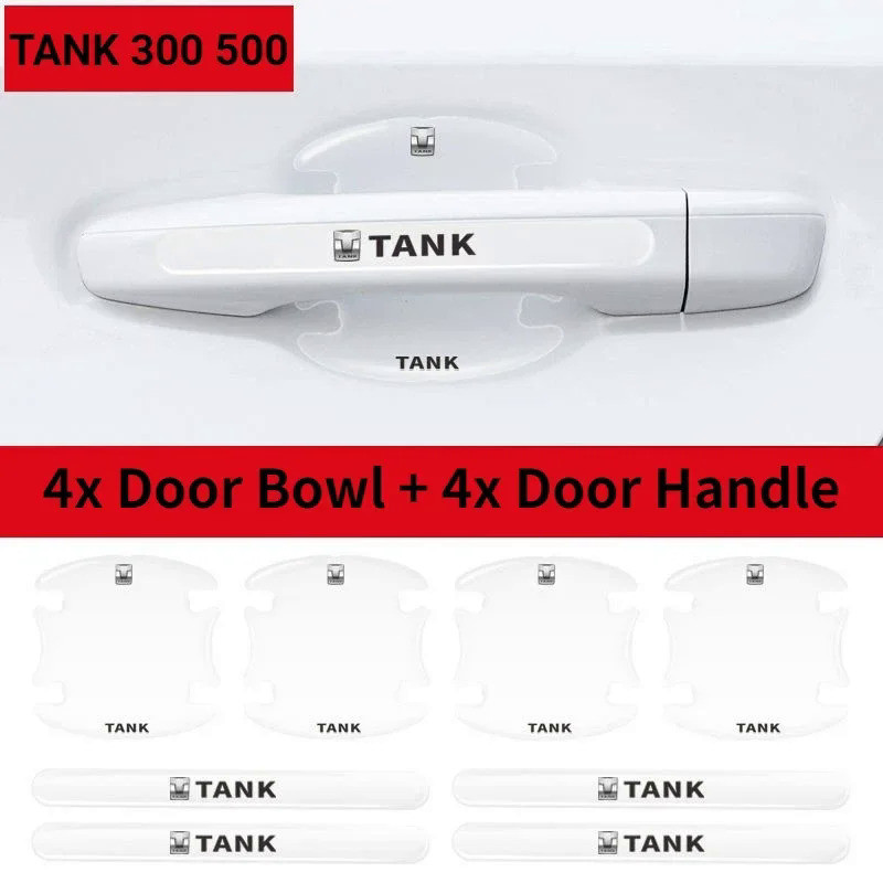 Tank 300 500 8Pcs Car Wrist of Door Protection Film for GWM WEY TANK ...